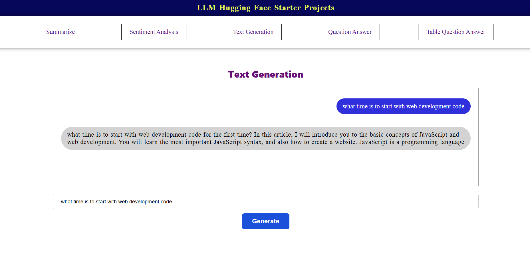 Build A Text Generation Tool Using LLM & Hugging Face